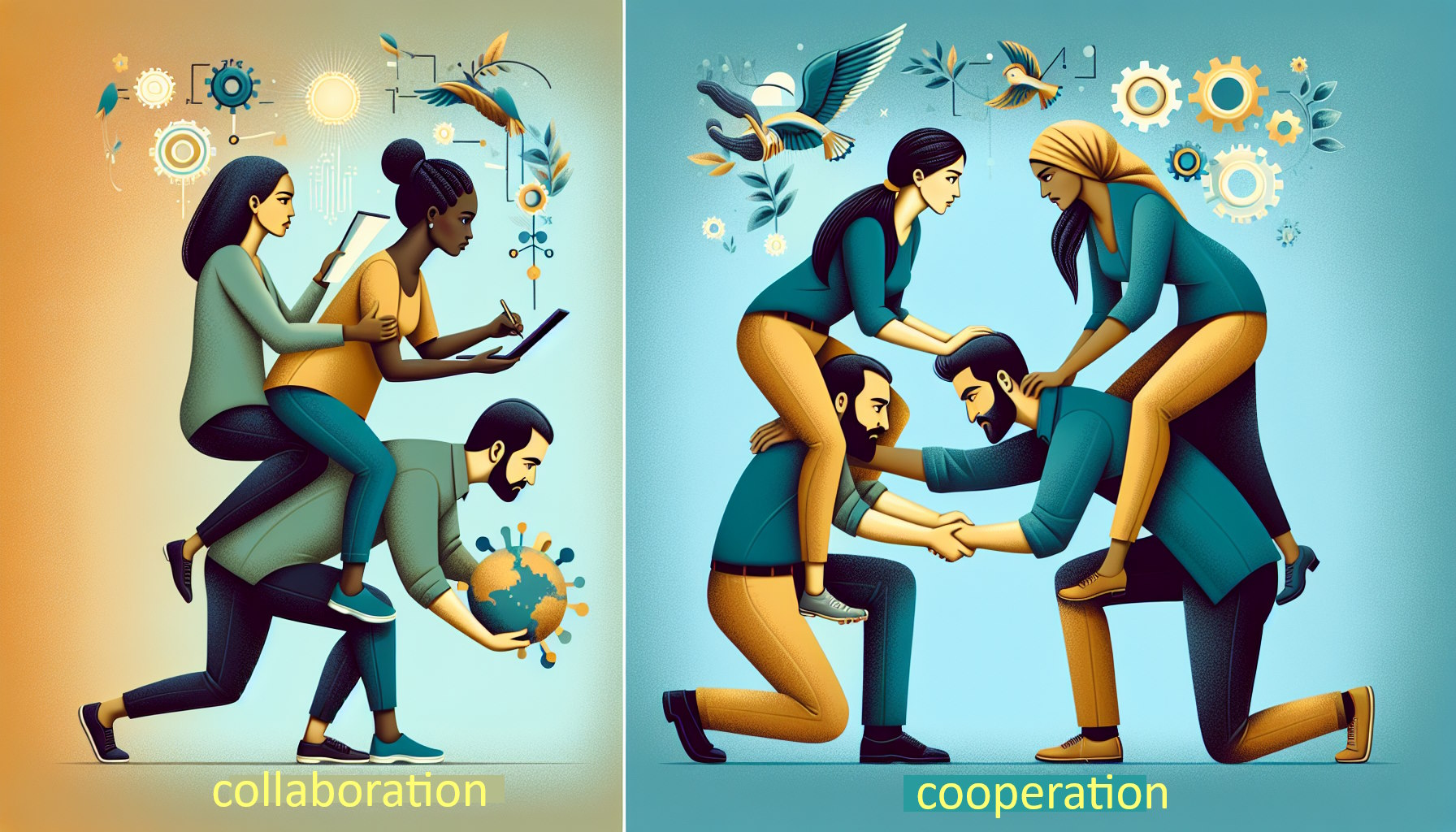 Entre Collaboration et Coopération : La Route vers la Confiance en Équipe